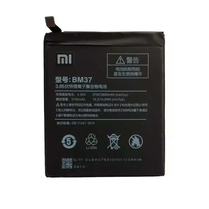 Genuine Xiaomi Mi 5s Plus cellphone battery BM37 - 365PowerSupply.com ...